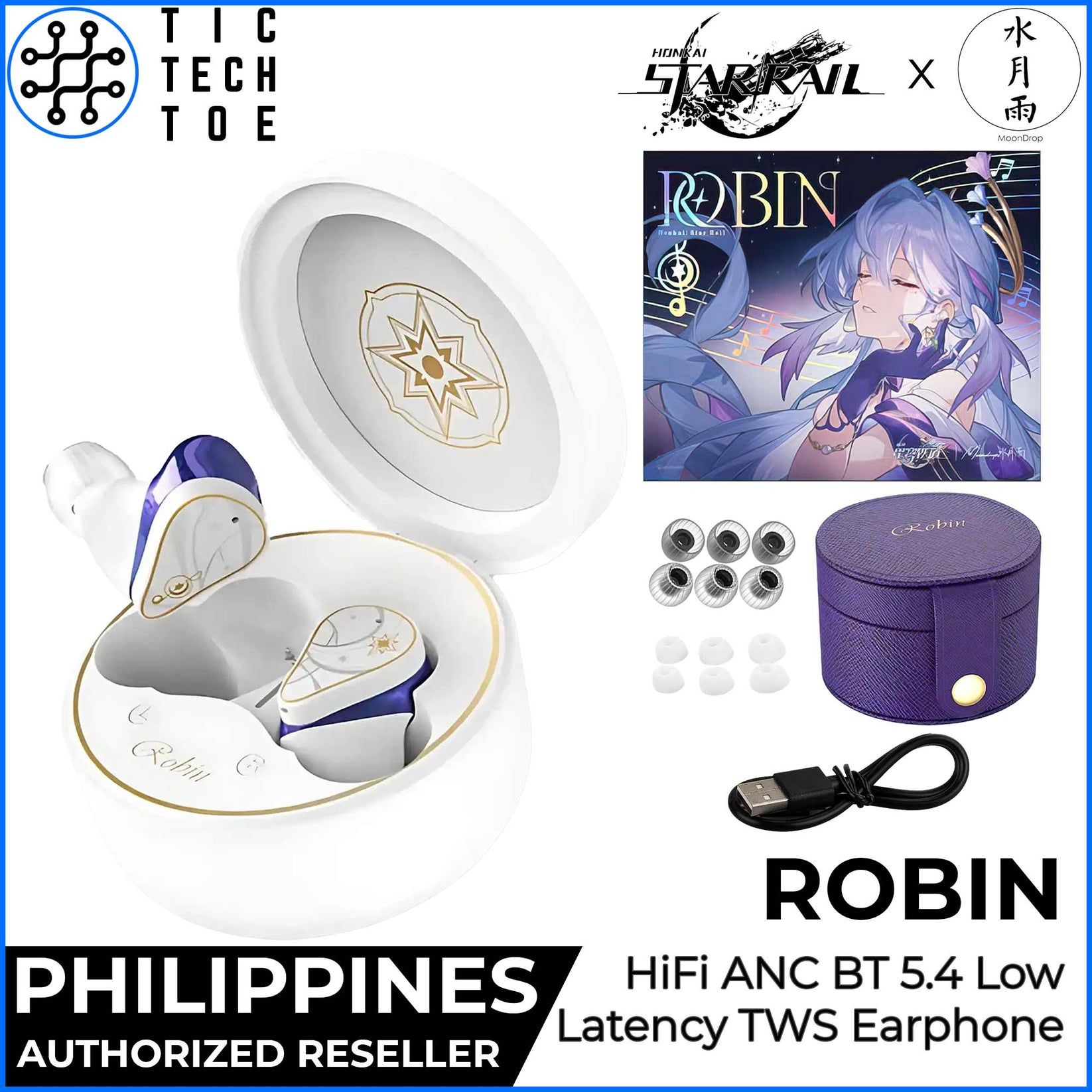 Moondrop x Honkai: Star Rail Robin HiFi True Wireless Earphones Blueto – Tic Tech Toe PH